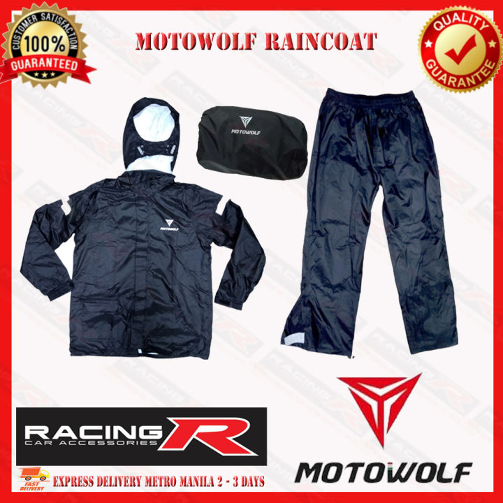 BLACK Motowolf Raincoat (For Men & Women) - Original (Waterproof ...