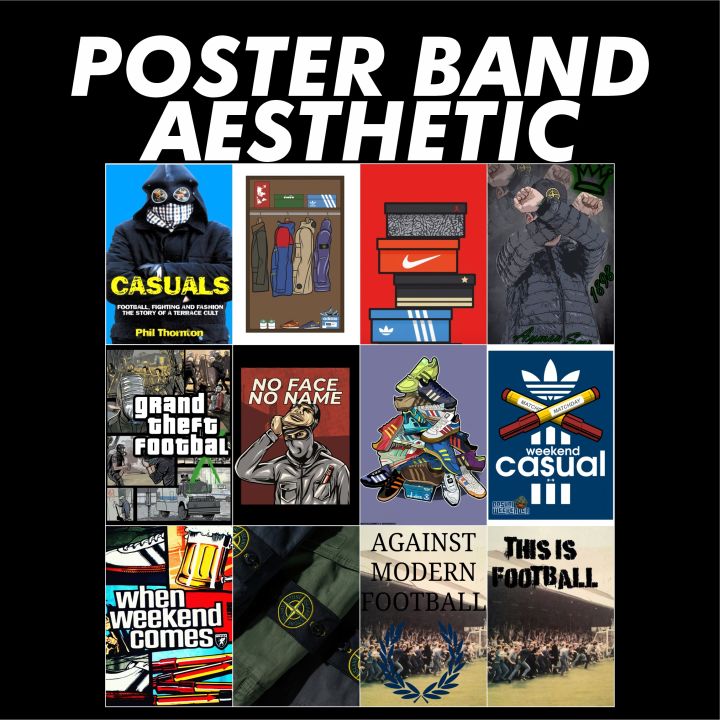 POSTER FOOTBALL CASUAL ULTRAS AESTHETIC ISI 12 POSTER TINGGAL PASANG ...