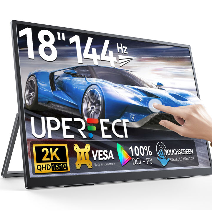 UPERFECT 18inch Touch screen Portable Monitors 2K 144hz Gaming displays ...