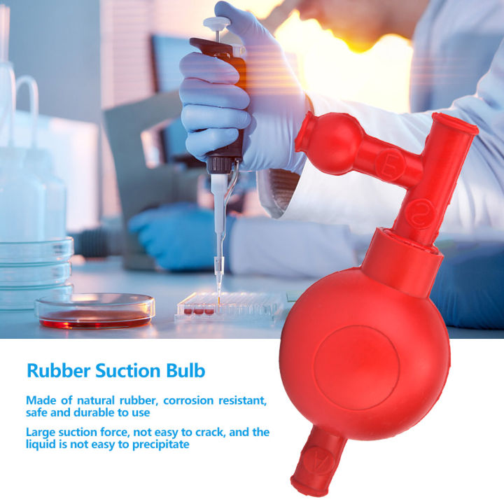 Lab Rubber Suction Bulb Safe Pressure Quantitative Pipette Filler Lab ...