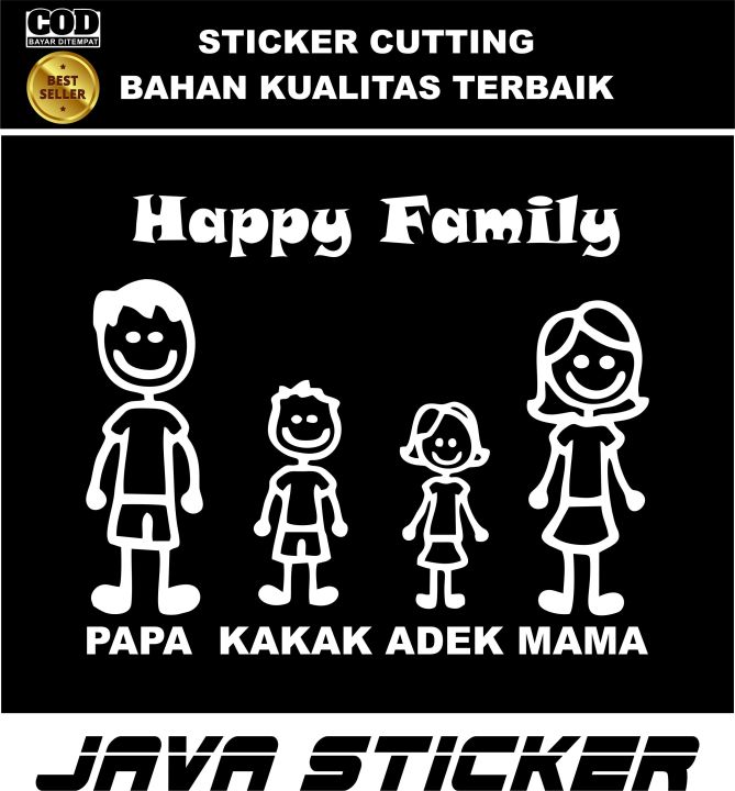COD Sticker CUTTING HAPPY FAMILY UNTUK KACA MOBIL | Lazada Indonesia