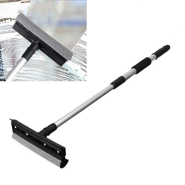Window Squeegee Cleaning Tool 2-in-1 Squeegee and Scrubber Sponge ...