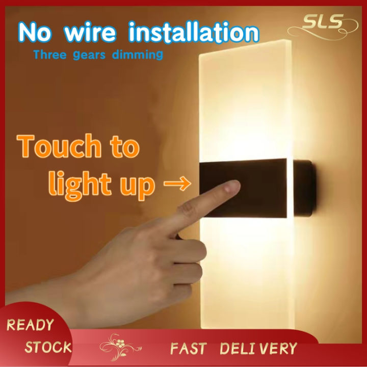 【STAR】Rechargeable wall lamp Touch sensor light bedroom bedside ...