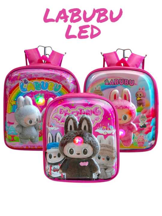 Tas Anak Labubu Led Timbul 3Dimensi/Tas Anak sekolah Paud Tk Sd Led ...