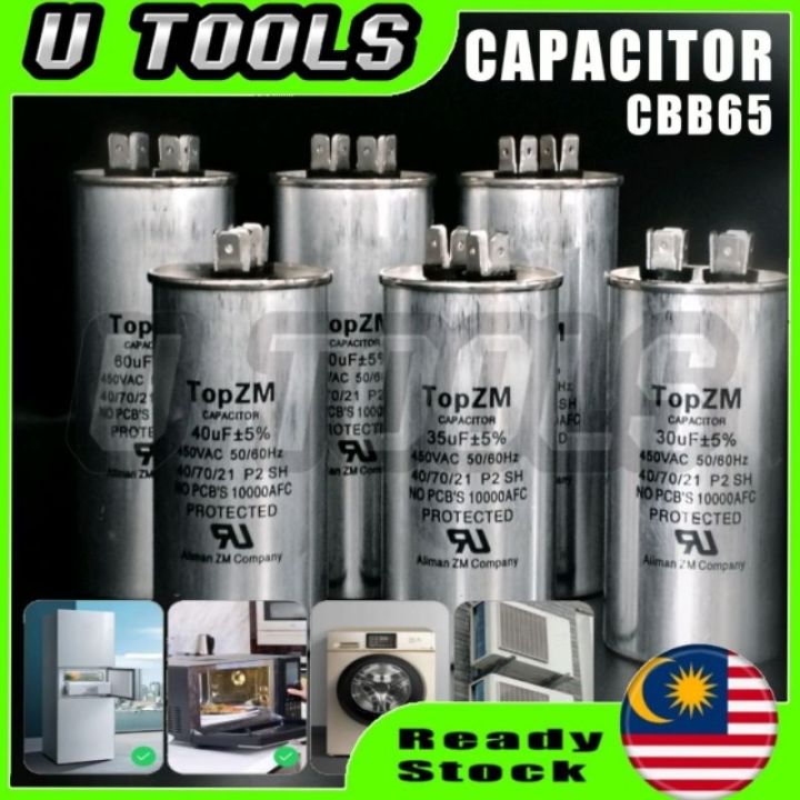 CAPACITOR CBB65 AC Motor Capacitor Air Conditioner Compressor Start ...