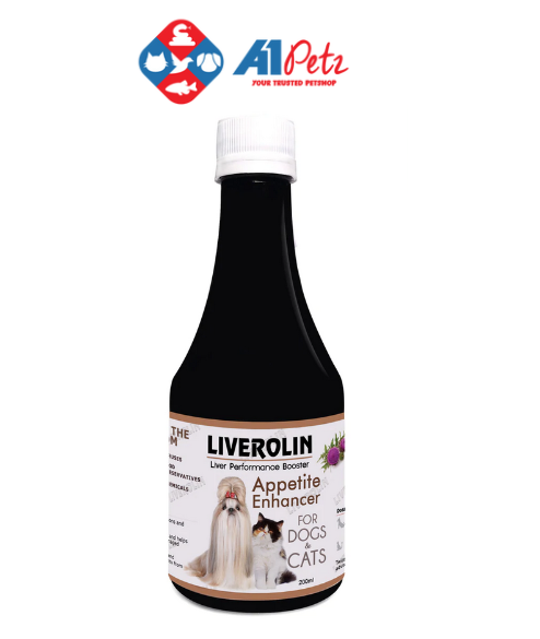 LIVEROLIN Liver Performance Booster 200ML Dog and Cat APPETITE ENHANCER ...