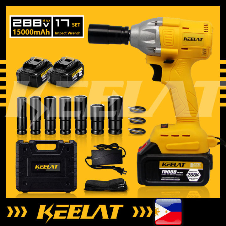 KEELAT KID001 1/2'' Brushless Impact Wrench Cordless With Screwdriver ...