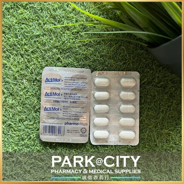 Pharmaniaga Actimol 650mg Paracetamol Same as Panadol [1 Strip 10 ...