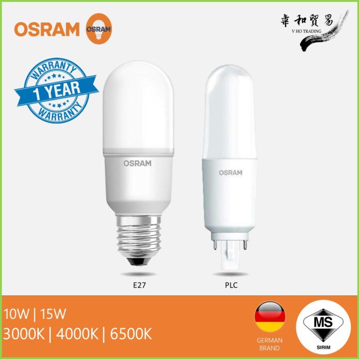 [Sirim] Osram LED Bulb 10w/15w, LED Stick Bulb, 2700K | 4000K | 6500K ...