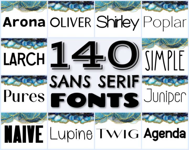 140 Sans Font Bundle - Add Fonts to Microsoft Word, PowerPoint, Excel ...