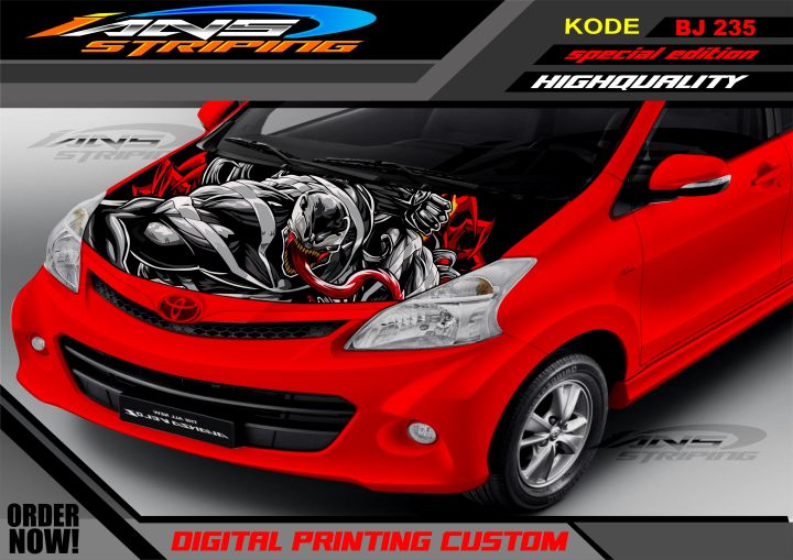 STIKER KAP MOBIL AVANZA, XENIA, BRIO, XPANDER, BRIO, SEDAN DLL / DECAL ...
