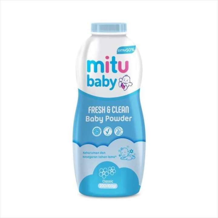 Mitu Baby Powder Fresh & Clean - Classic Blue | Lazada Indonesia