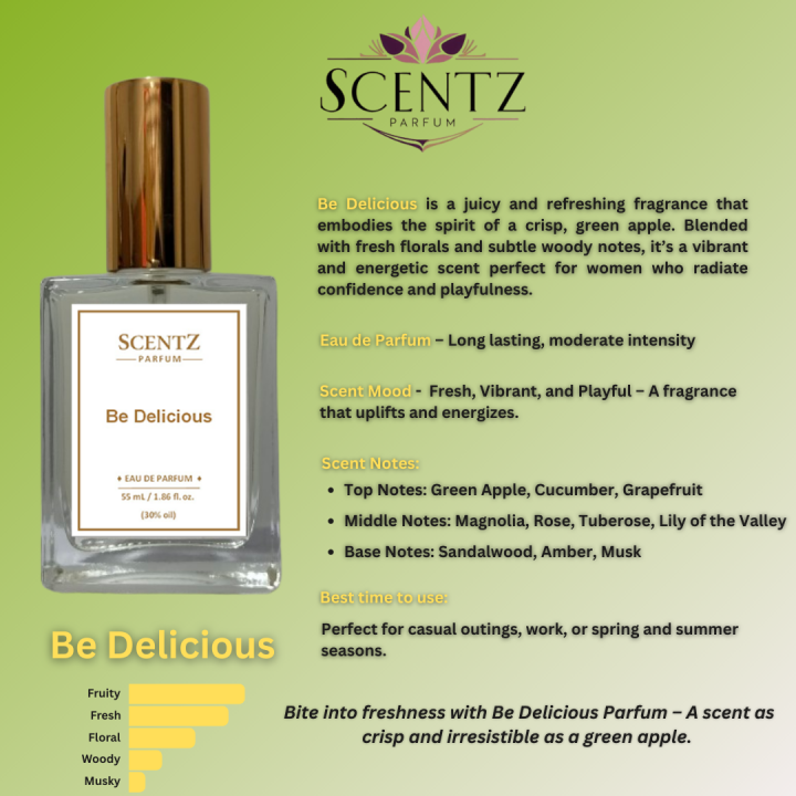 ScentZ Parfum - Be Delicious - Inspired Perfume for Women - 30% oil based long lasting ...