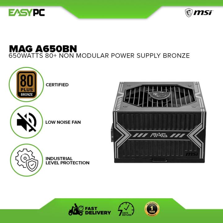 EasyPC MSI MAG A550BN / MAG A650BN Bronze PSU 550/650 Watts 80+ Non ...