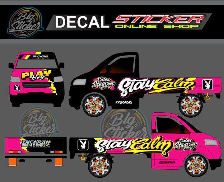 STIKER MOBIL PICKUP SUZUKI APV MEGA CARRY DECAL PRINT VARIASI FULL BODY ...