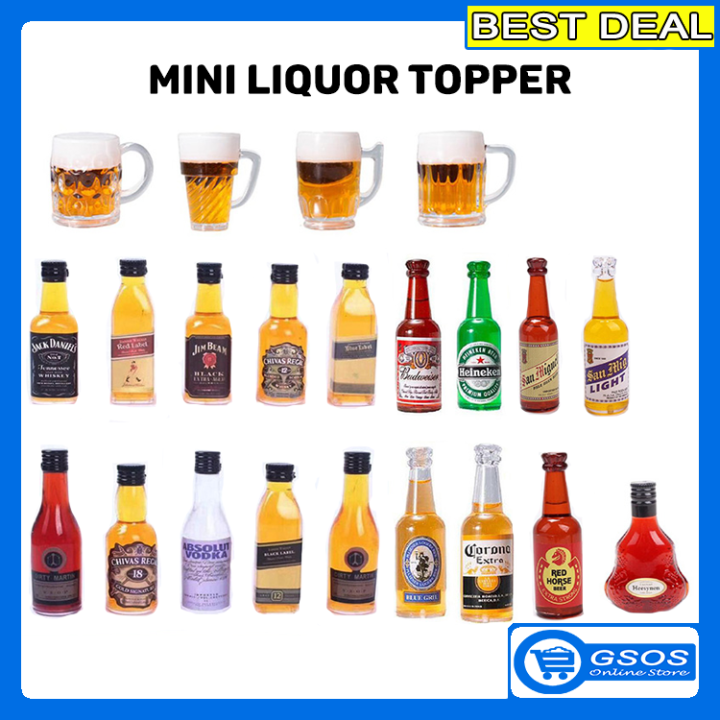 Liquor Cake Topper Mini / Beer Mug Topper Alcohol Decoration Only ...