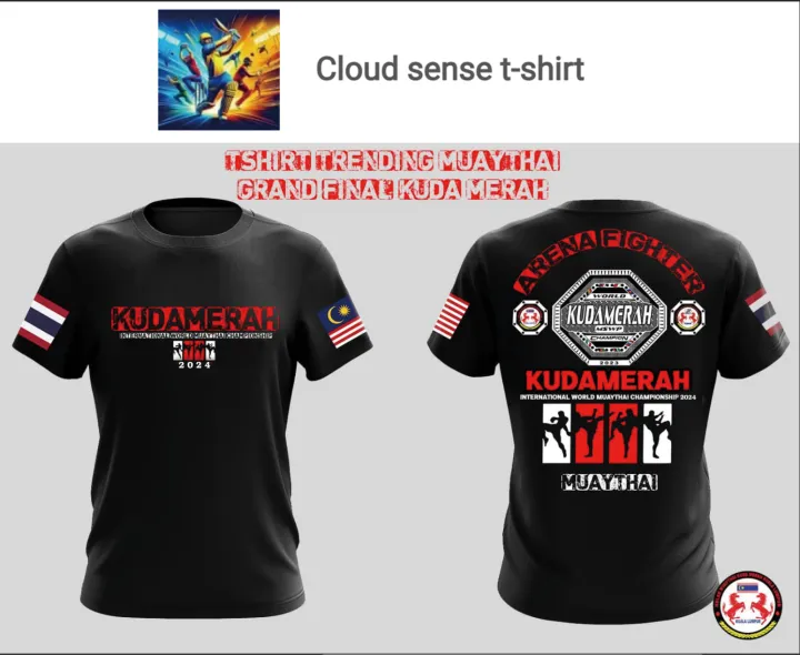 Full Sublimation KUDA MERAH INTERNATIONAL WORLD MUAY THAI CHAMPIONSHIP ...