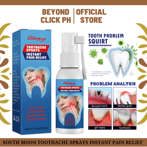 Toothache Spray Instant Teeth Pain Treatment Liquid Relief Denture Pain ...