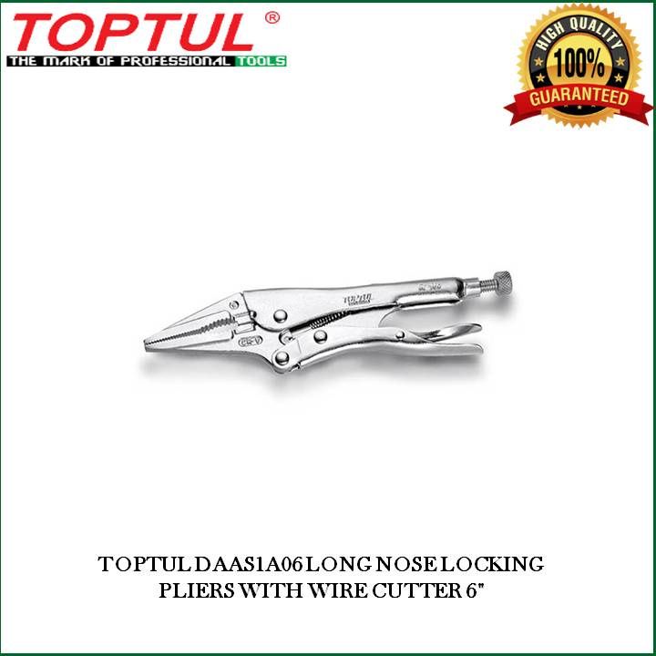TOPTUL DAAS1A LONG NOSE LOCKING PLIERS WITH WIRE CUTTER | Lazada