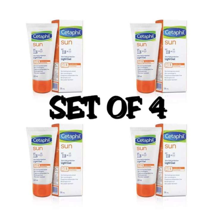 "PRETTY ME.SHOP" ( Set of 4 ) Cetaphil Sun SPF 50 + Light Gel (ORANGE ...
