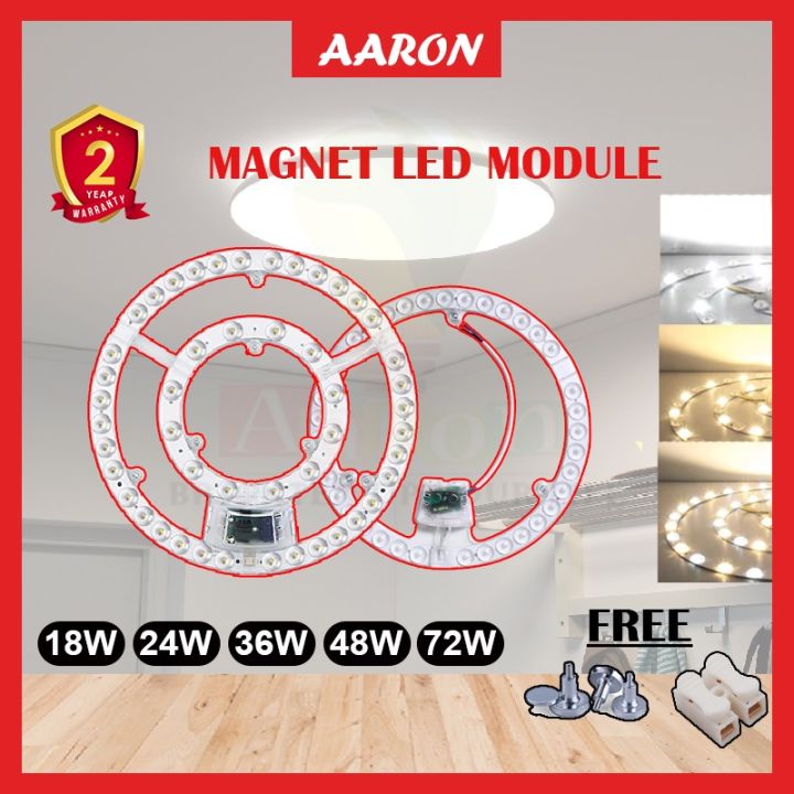 24W/36W / 48W / 72W LED Magnetic Round LED Module Ceiling Light Lamp Circular Light Replacement ...