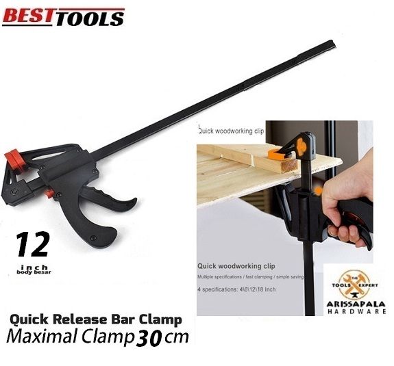 Quick Release Bar clamp Kayu Woodworking 12 inch body besar Maksimal ...