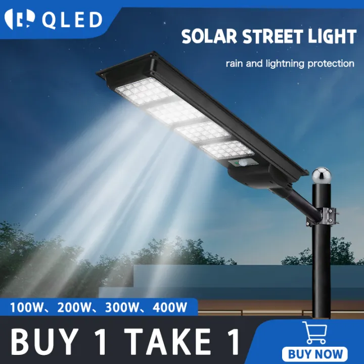 QLED Solar Light Outdoor Waterproof 100W 200W 300W 400W 500W Street Light Rechargeable LED Flood ...