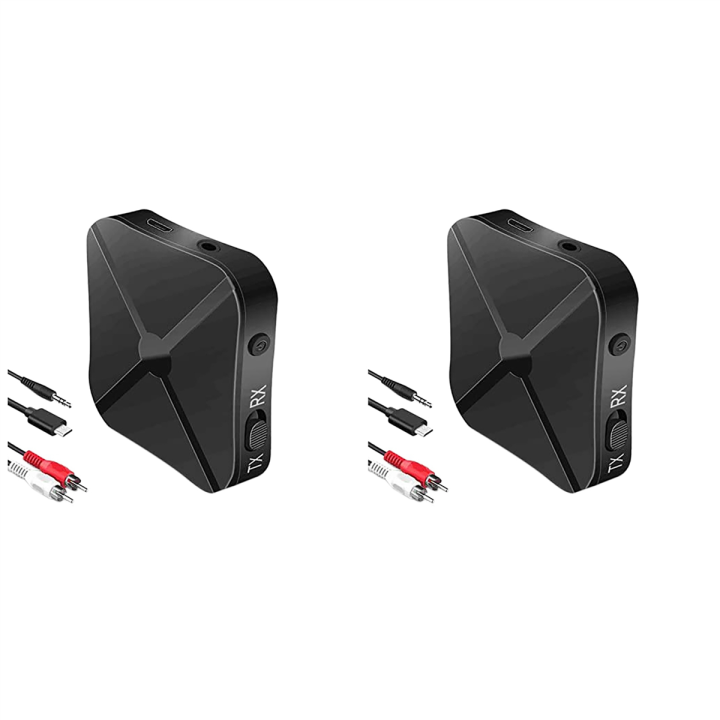 (UHYM) 2X Bluetooth 5.0 Transmitter Receiver 2 in 1 Bluetooth Adapter 3 ...