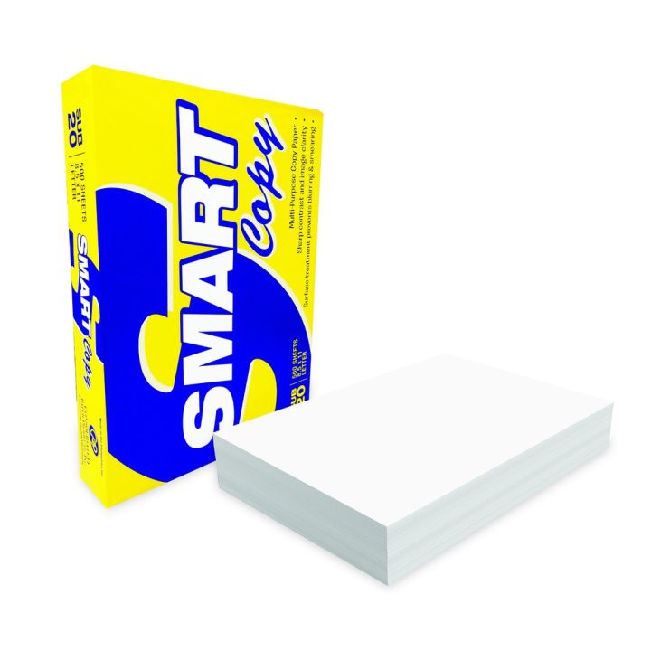 Smart Copy Bond Paper Sub 20 500 sheets (Short, Long, A4 sizes) | Lazada PH