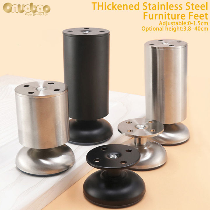 【Onuobao】Thickened Adjustable Stainless Steel Cylindrical Furniture Leg ...