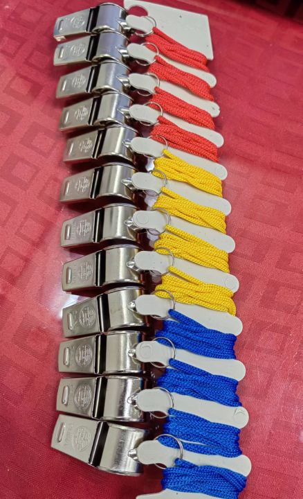 1 dozen (12pcs) Tin Metal Safety Whistle Emergency Survival Outdoor ...