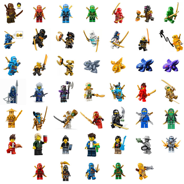 Ninjago Wu Lloyd Kai Jay Ice Hoàng Đế paisuo Nia Yang basilisk khối xây ...