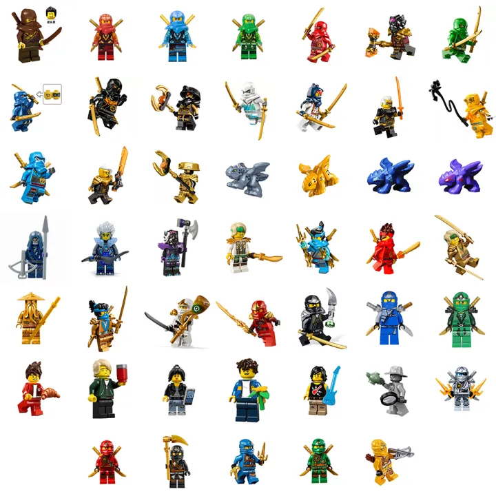 Ninjago Wu Lloyd Kai Jay Ice Hoàng Đế paisuo Nia Yang basilisk khối xây ...