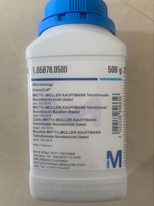 Môi trường MKTTn MULLER-KAUFFMANN Tetrathionate Novobiocin broth (base ...