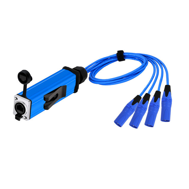 0.5M-10M XLR Snake Cable to Ethercon Cable, 4 CH 3-pin Multi Network ...