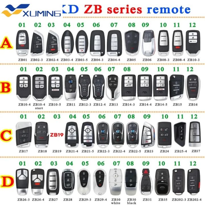 XUMING ดั้งเดิม KD Smart Key ZB ซีรีส์ ZB01 ZB02 ZB08 ZB10 ZB11 ZB12 ...