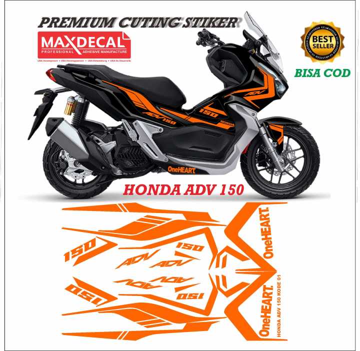 STIKER CUTING BODY MOTOR HONDA ADV 150 | Lazada Indonesia
