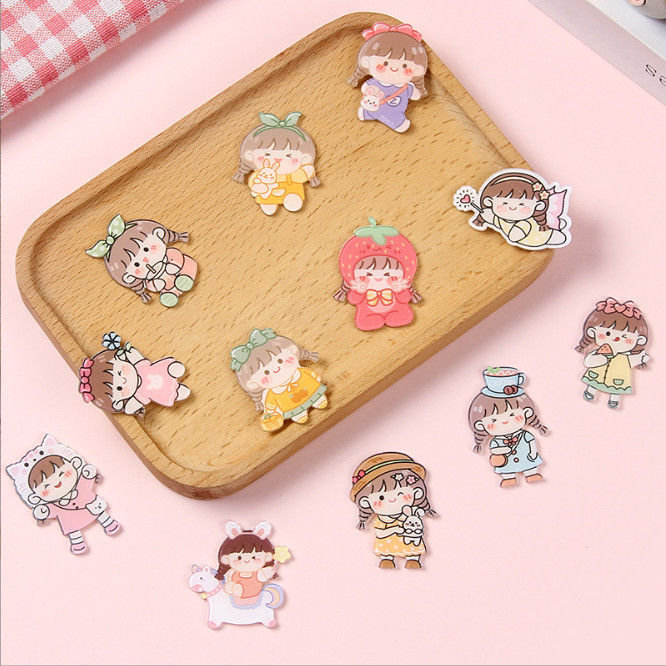 Sticker, ghim cài trang trí đồ dùng cá nhân chủ đầu nhóc thiên sứ và ...