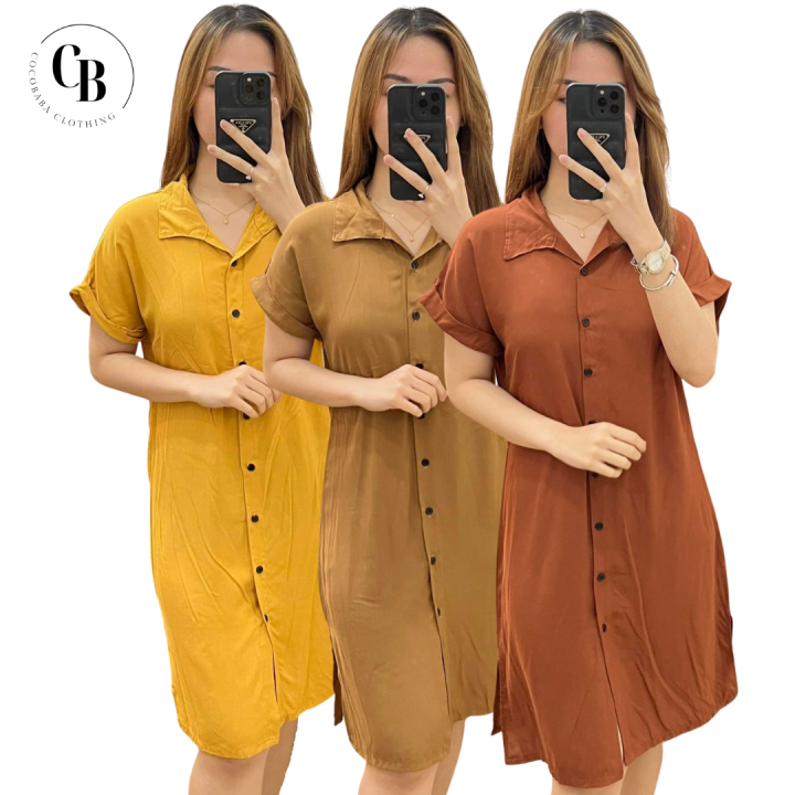 Dress Medium To Large Fitting Loose Polo Button Down Short Sleeves