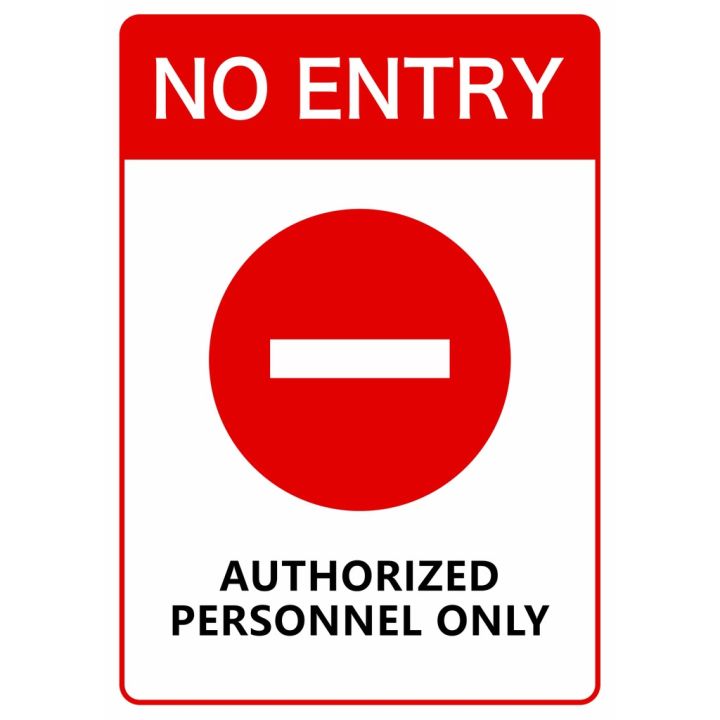 No Entry Sign Entrance Parking Lot Prohibition Sign Warning Sign ...