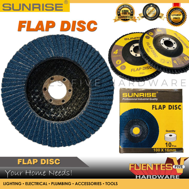 Sunrise Flap disc grit 60, 80, 100, 120 | Lazada PH