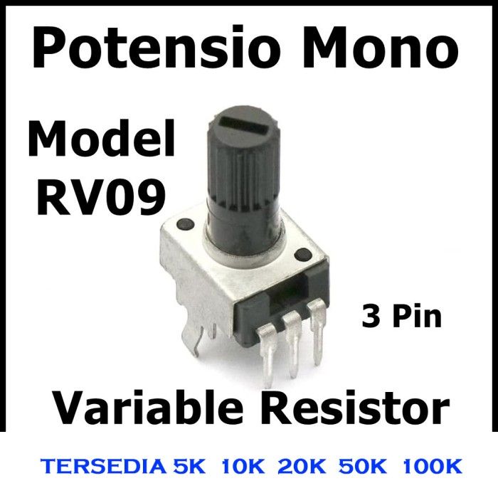 Potensio RV09 resistor variabel potenSio meter 10K 20K 50K 100 | Lazada ...