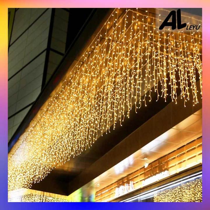 ALLEYU LED Christmas Festival Lights Icicle Light Waterfall Fairy ...