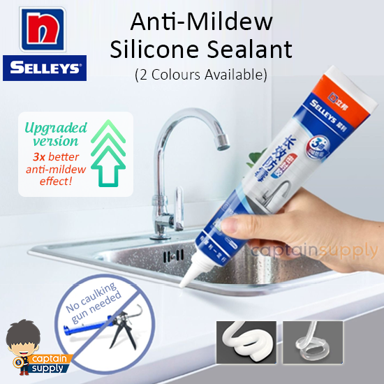 Nippon Paint x Selleys Anti-MIldew Waterproof Silicone Sealant Glue ...