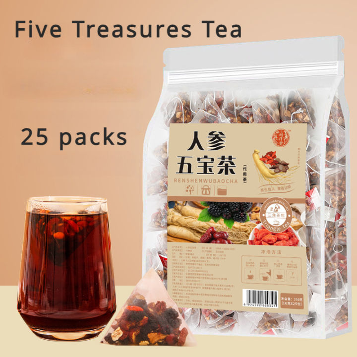 ginseng five tea triangle pack 250g chinese tea leaves original green ...