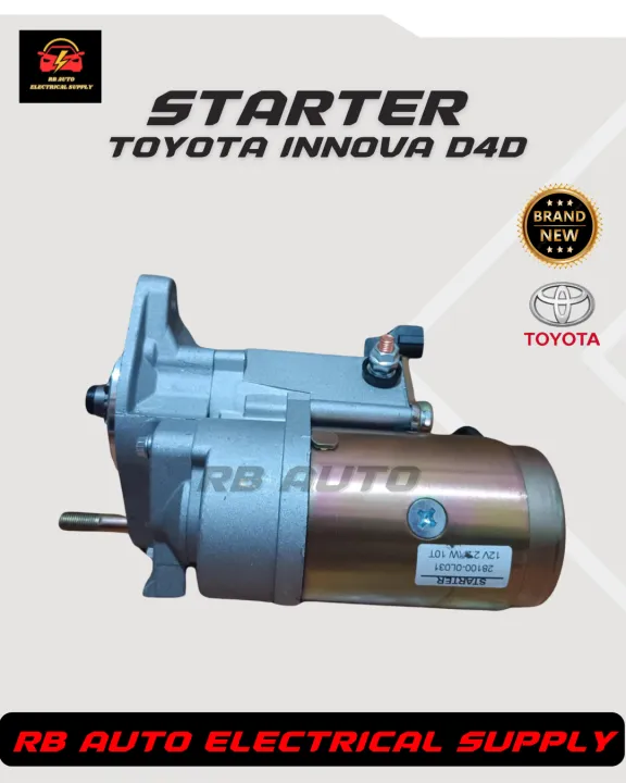 STARTER ASSEMBLY TOYOTA INNOVA/HILUX D4D (2004-2016) 1KD/2KD 12V 2.2KW ...