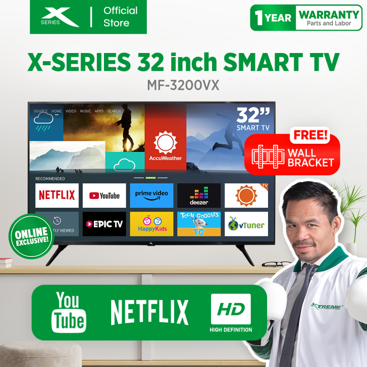 X-SERIES 32 inch Linux Smart TV Unique UI with Slim Bezel Pre-installed ...