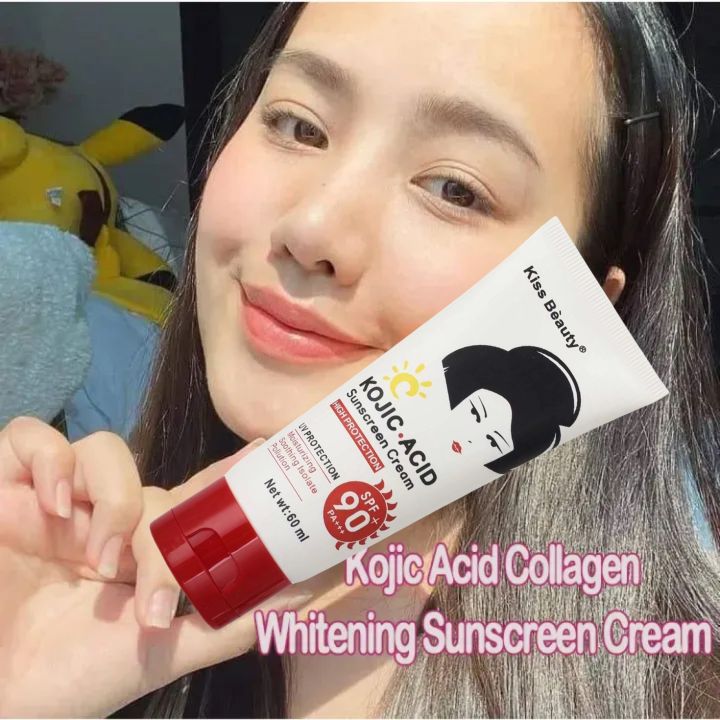 Kojic Acid Sunscreen SPF90 PA+++ Guanjing Body Sublock Badan Wajah ...
