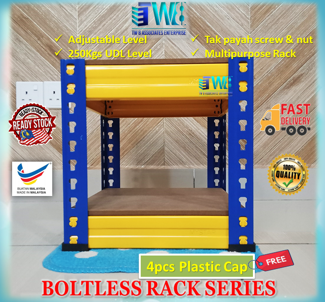 Boltless Rack Rak Besi Store Multipurpose Rack Home Table Meja Komputer ...