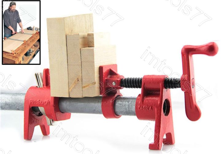 Stand Type Spin Handle Woodworking Pipe Clamp Fixture 3/4in (WPCQ20 ...